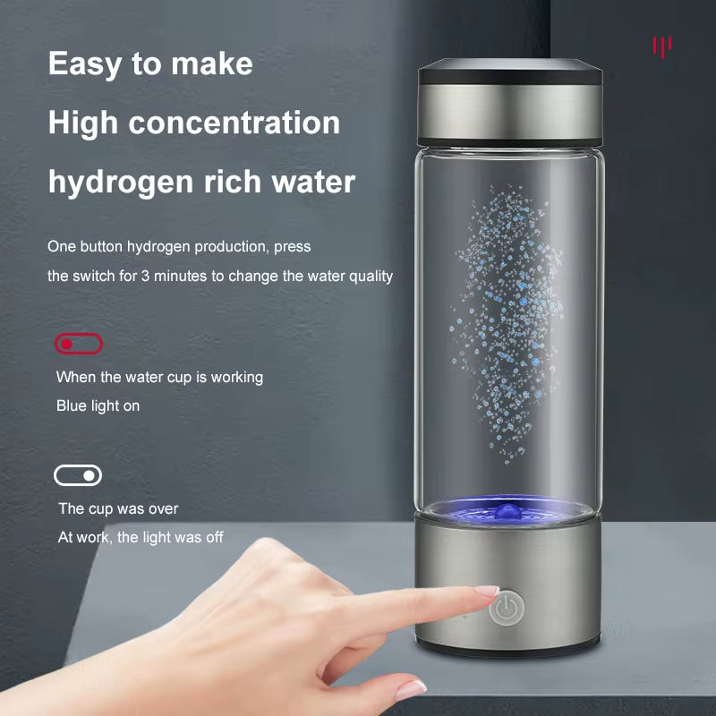 1Pc 450Ml Portable Hydrogen Water Generator 3 Minutes Mode High Concen ...